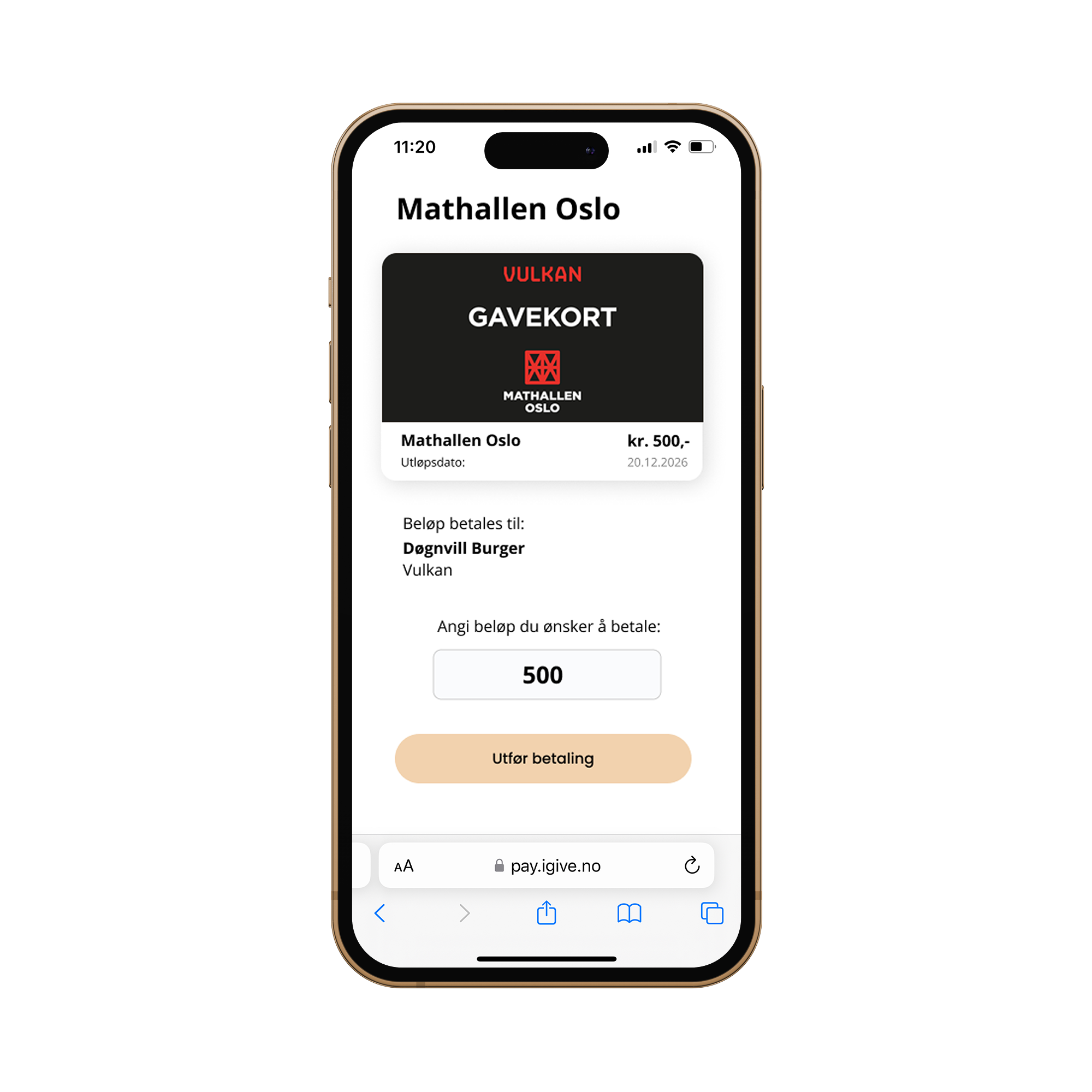 Bruk av digitale gavekort - iGive